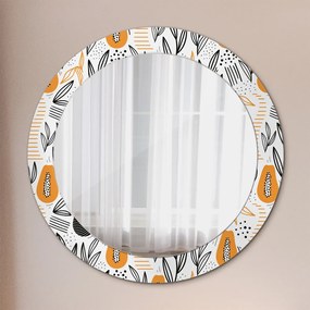 Kulaté dekorativní zrcadlo Papai vzor fi 70 cm