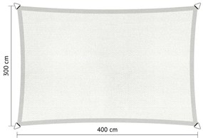 Lazy Momo Sluneční obdélník basic 3,0 x 4,0 m Barva: Bílá