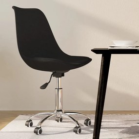 vidaXL Otočná jídelní židle textil [3085367] Barva: Černá