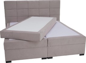 Boxspringová pocketová postel, 180x200, šedohnědá Taupe, APRIL