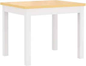 3dílná sada dětského stolu a židlí bílá a béžová MDF 10410