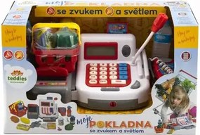 TEDDIES Dětská pokladna se zvukem a světlem / 30 cm / plast / doplňky