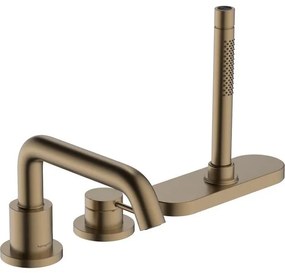 Hansgrohe Tecturis S Tříotvorová.baterie na okraj vany, sBox, kartáčovaný bronz 73447140