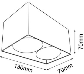 Brosline 1077 - Bodové svítidlo CAGE 2xGU10/10W/230V bílá