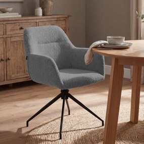 Sada 2 jídelních židlí Merlinda látka Teddy – šedá