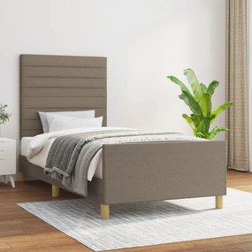 Rám postele bez matrací taupe 90x200 cm textil 3125110