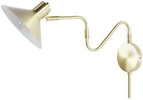 Kovová nástěnná lampa zlatá BALIEM Beliani