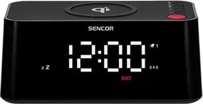 SENCOR SDC 7600 Qi černá / Digitální budík / LED displej / Bezdrátová