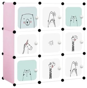 Dětská modulová skříňka se zvířátky