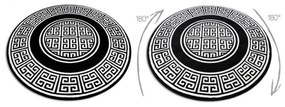 Kusový koberec Alice černý kruh 150cm