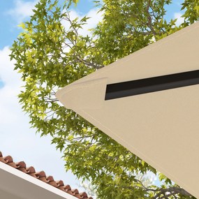 Náhradní střecha pro pavilon 3 x 3 m Vodoodpudivá střecha pavilonu UPF30+ Náhradní potah Oxfordská tkanina, 370 g/m², béžová barva