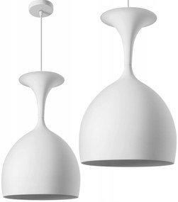 Toolight Kovová závěsná stropní lampa a stínidlo Calyx White