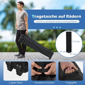 Costway Pavilon s 4 odnímatelnými bočními stěnami zahradní stan vč. taška