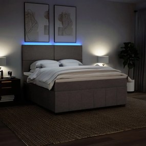 Box spring postel s matrací taupe 180x200 cm textil 3294044