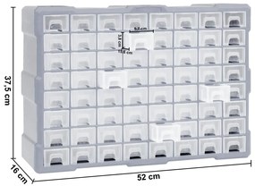 Organizér se 64 zásuvkami 52 x 16 x 37,5 cm,  147580