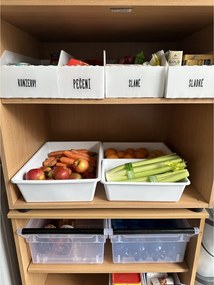 usporadejto.cz Sada 3 úložných boxů do lednic a spíží, 3ks, TRAY - bilá