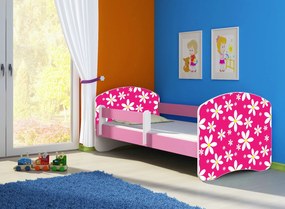 Dětská postel - Růžová sedmikráska 2 160x80 cm růžová