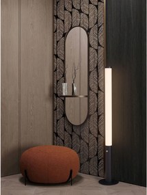 Matně černá ocelová LED stmívatelná stojací lampa se stínidlem z akrylového skla (výška 141 cm) Glaze – Nova Luce