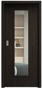 SAPELI ELEGANT KOMFORT M55 - CPL LAMINÁT - POSUVNÉ DVEŘE VČ. ZÁRUBNĚ - Wenge Průchozí šířka (cm): 100, Průchozí výška (cm): 197, Typ skla: Čiré sklo