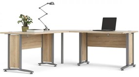 FN Rohový psací stůl Office 80400/303 dub sonoma/silver grey