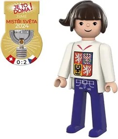 EFKO Igráček Fanynka MS v hokeji 2024 bílý dres / Výška 7,5 cm / od 3