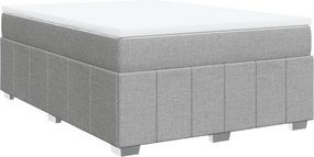 Box spring postel s matrací světle šedá 160 x 200 cm textil 3285484