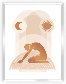 Obraz Yoga Figures II 30x40cm copper