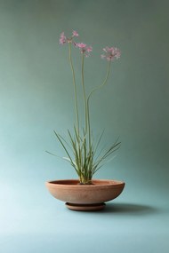 Malý květináč Ada s podstavcem 35 cm růžový