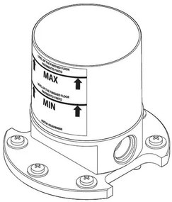 Podomítkový díl vanové baterie AGAPE stojící EFEZ028E