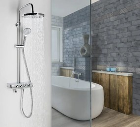 Aqualine Aqualine, FARRAO sprchový sloup s baterií a napouštěním, chrom, SL450