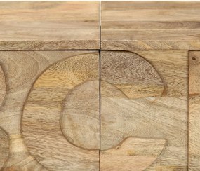 Skříňka abeceda se 6 zásuvkami 120x35x79 cm masivní mangovník 247712