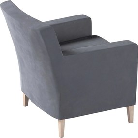 Potah na křeslo IKEA Karlstad barva šedá látka lesklé, sametová