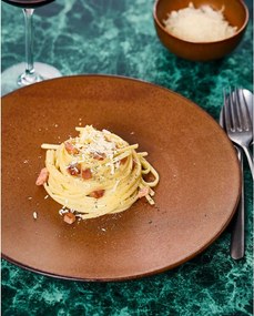 Hnědý porcelánový talíř ø 27 cm Ovio – BonBistro