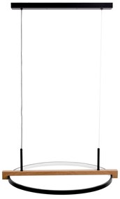 Toolight Toolight, LED stropní svítidlo 60cm + dálkové ovládání APP1530-CP, černá-hnědá, OSW-05660
