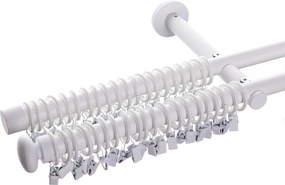 Dvojitá garnýž Modern white matt 240 cm