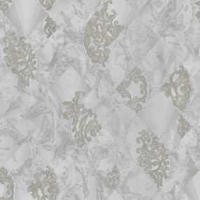 Luxusní šedá vliesová tapeta s metalickými ornamenty M31927 Magnifica Murella
