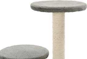 Škrabadlo pro kočky se sisalovými sloupky 60 cm šedé 170517