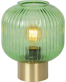 Lucide Lucide 45586/20/33 - Stolní lampa MALOTO 1xE27/40W/230V zelená/zlatá LC3708