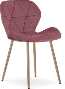 Jídelní židle MANGO VELVET, tmavě růžová