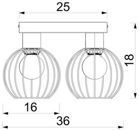 Bodové svítidlo LAPS 4xE27/15W/230W černá
