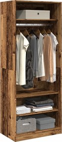 Šatní skříň old wood 80 x 50 x 200 cm kompozitní dřevo 3307700
