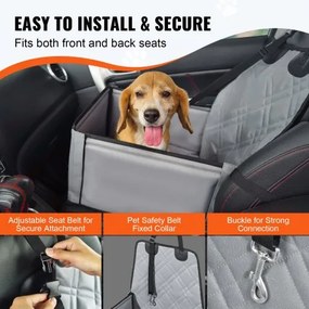 Autosedačka Dog Booster Autosedačka pro malé psy do 11,8 kg šedá
