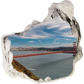 Wallmuralia Fototapeta díra na zeď 3D Most San Francisco 75x75 cm