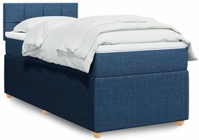 Box spring postel s matrací modrá 80x200 cm textil 3289589