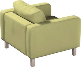Potah na křeslo IKEA Karlstad, krátký barva zelená látka lesklé, sametová
