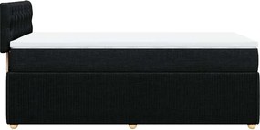 Box spring postel s matrací černá 90x200 cm textil 3289648