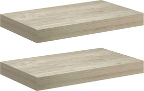 Plovoucí nástěnné police 2 ks dub 40 x 23,5 x 3,8 cm MDF 323869