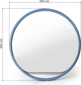 Nástěnné zrcadlo Zelia 100 cm modré