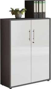 XXXLutz SKŘÍŇ NA ŠANONY, antracitová, vysoce lesklá bílá, 84,4/113,6/33 cm MID.YOU - Online Only kancelářský nábytek - 001067006307
