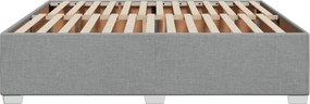Rám postele bez matrace světle šedý 200 x 200 cm textil 3284499